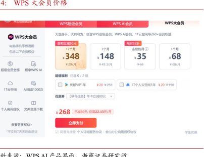 WPS365价格与功能 - 2024年05月 - 行业研究数据 - 小牛行研