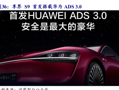 享界S9首发搭载华为ADS3.0 - 2024年08月 - 行业研究数据 - 小牛行研