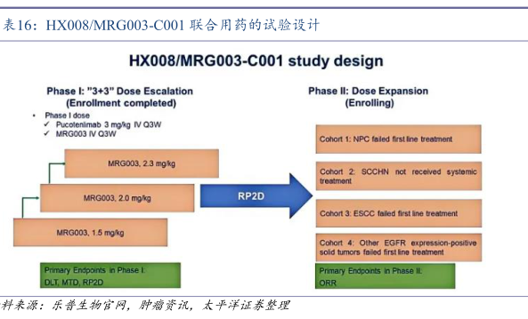 HX008/MRG003-C001联合用药的试验设计 - 行业研究数据 - 小牛行研